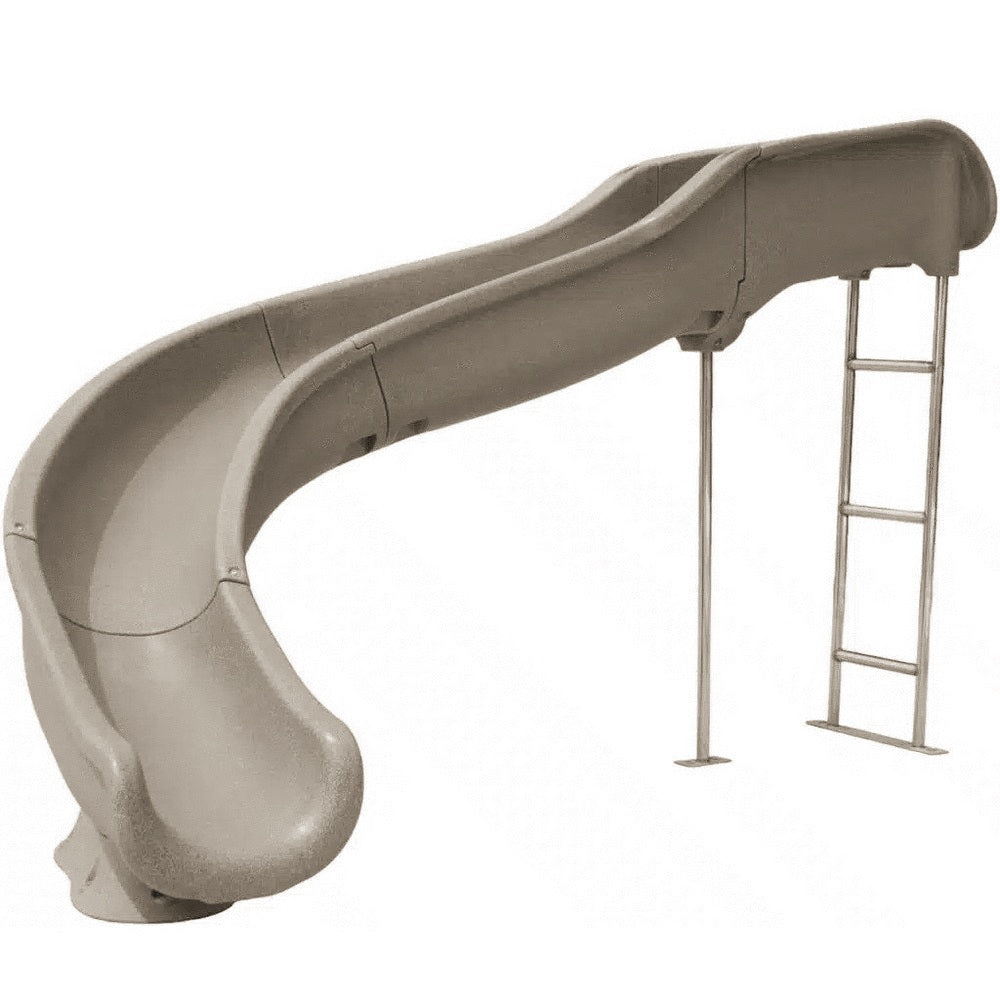 Global GPPSSW17-SAND-R-LED Landscape Swimming Pool Slide with LED Ligh ...