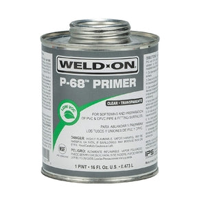 Weld-On P-68 Pint PVC Primer Clear – 8984808 Canada Inc / Pool Parts